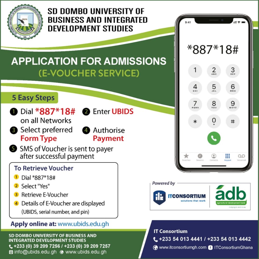 SDD-UBIDS Weekend MBA programmes - SD Dombo Univ. of Business and ...